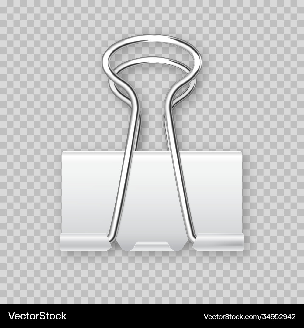 Realistic white paper binder isolated Royalty Free Vector