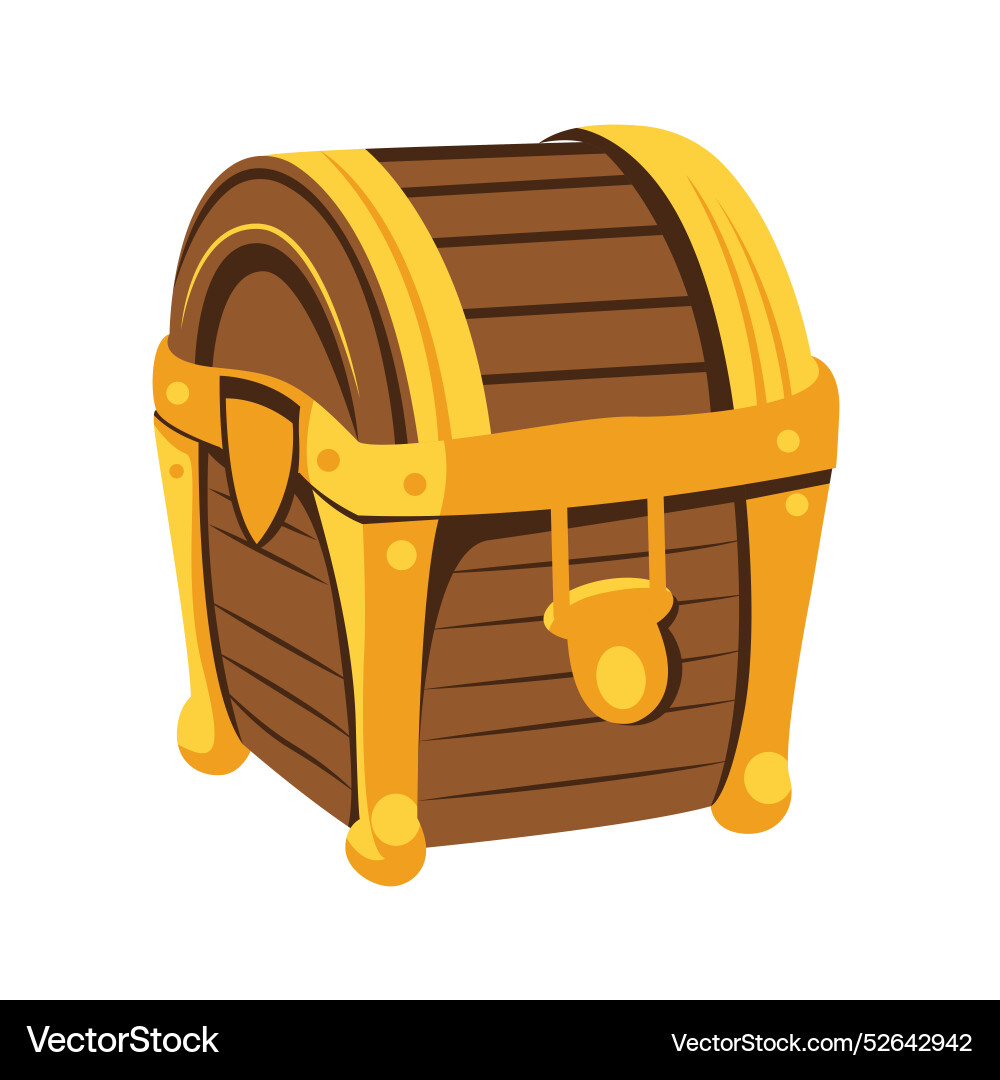 Treasure chest isolated Royalty Free Vector Image