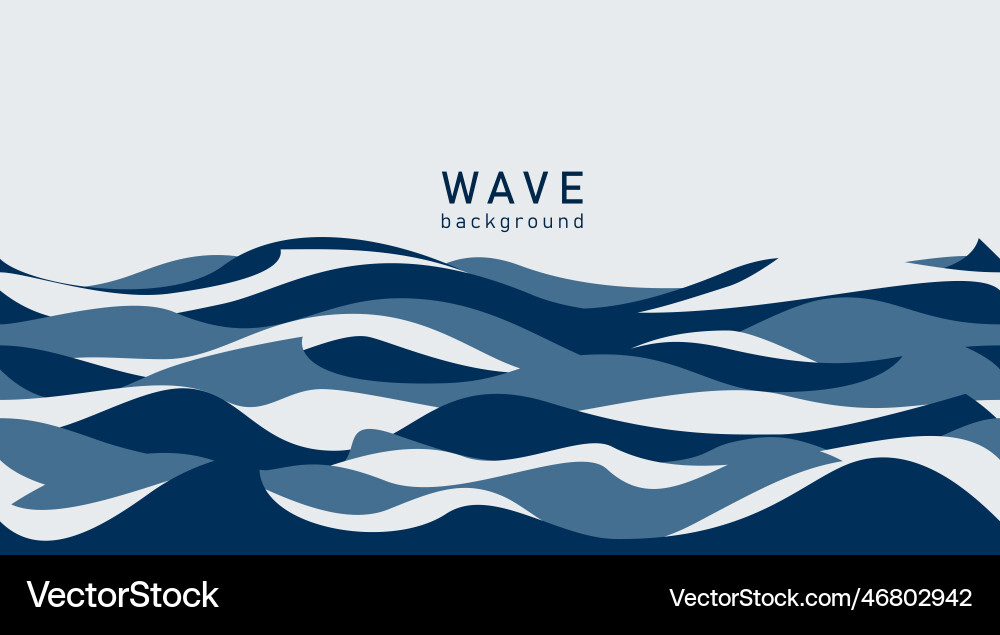 Wave background sea water abstract Royalty Free Vector Image