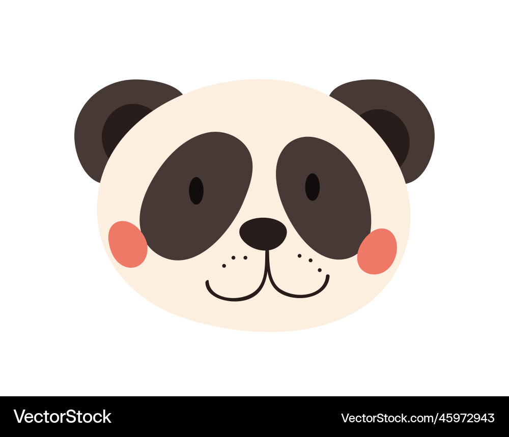 Adorable Panda Face Royalty Free Vector Image - VectorStock