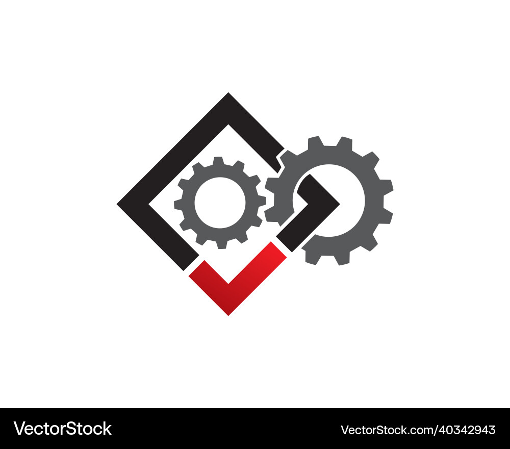 Check tech logo template icon symbol Royalty Free Vector