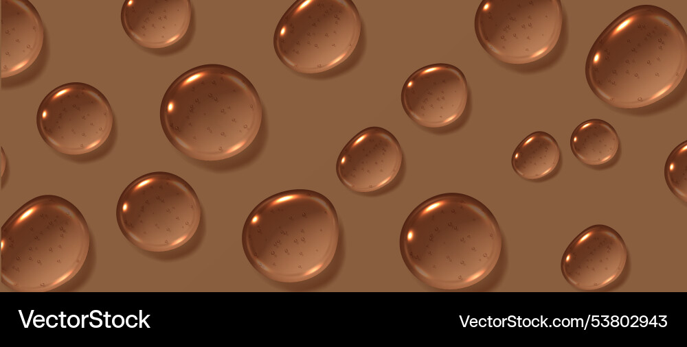 Cola drops realistic soda droplets glossy beer Vector Image