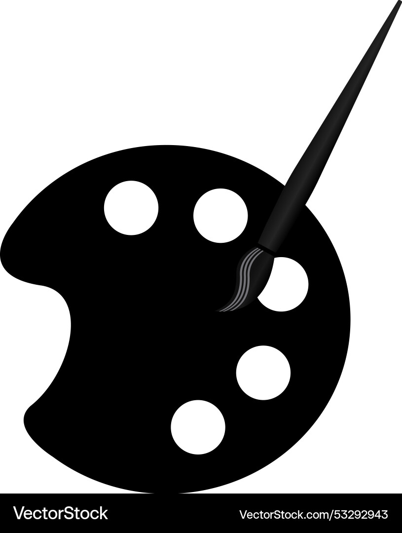 Color palette black paint Royalty Free Vector Image