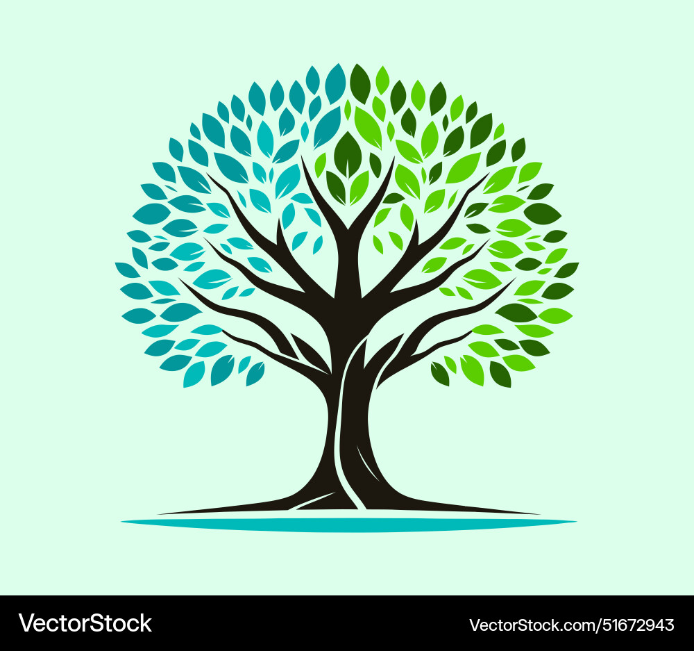 Colorful tree Royalty Free Vector Image - VectorStock
