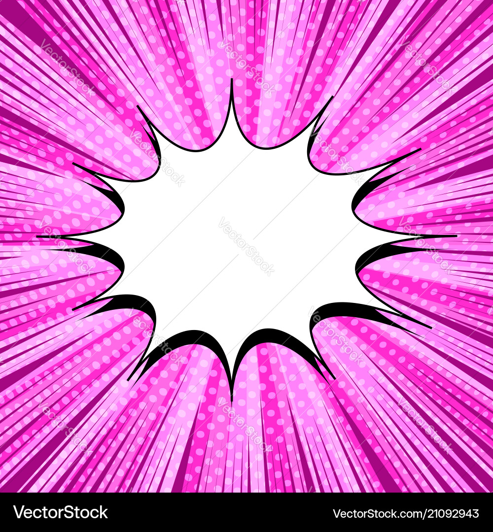 Comic page pink background Royalty Free Vector Image