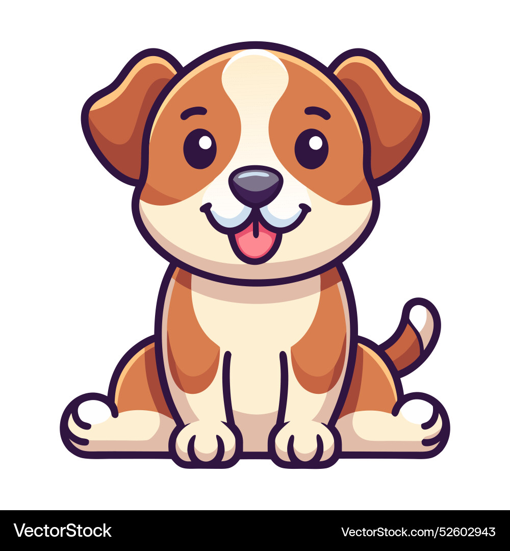 Cute dog art icons graphics Royalty Free Vector Image