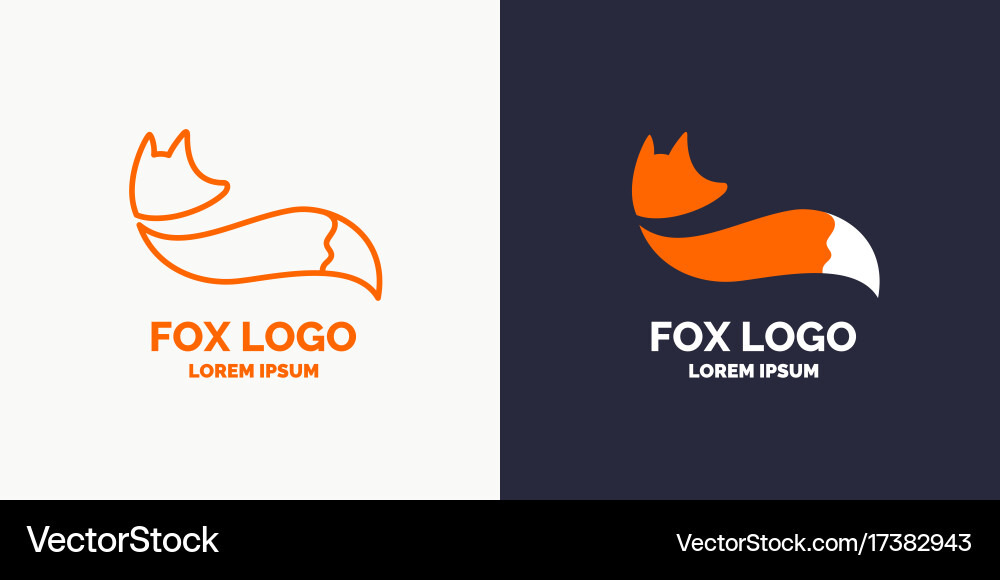Modern fox logo and emblem Royalty Free Vector Image