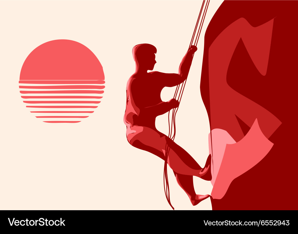 Mountain climbing Royalty Free Vector Image - VectorStock