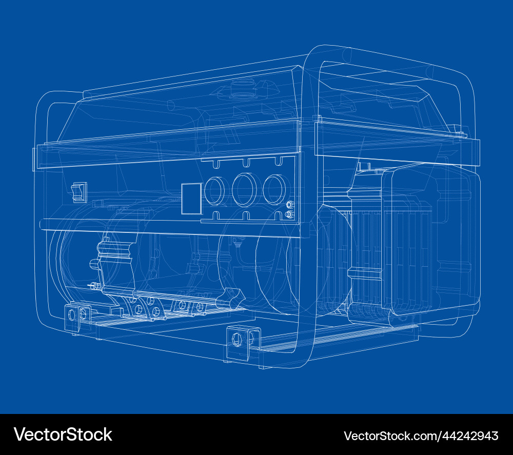 Portable electro generator Royalty Free Vector Image