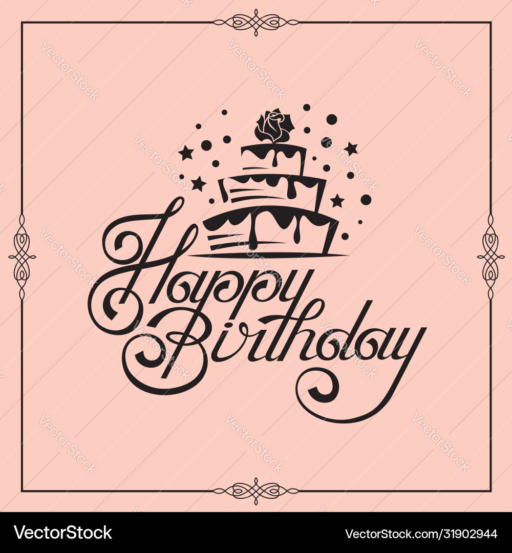 Birthday card design Royalty Free Vector Image