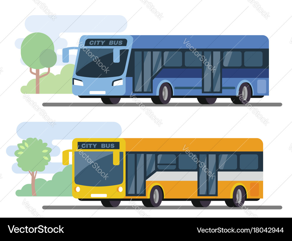 City public bus Royalty Free Vector Image - VectorStock