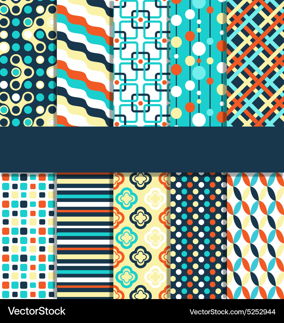 Colorful Geometric Patterns Royalty Free Vector Image