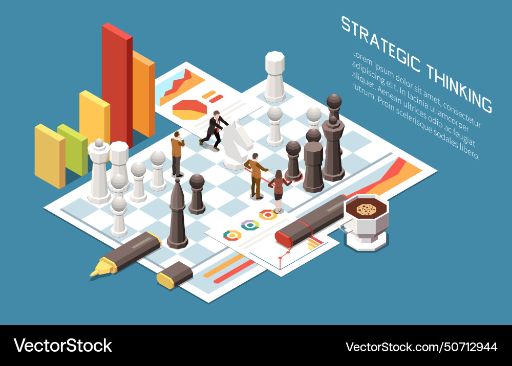 Desktop game strategy background Royalty Free Vector Image