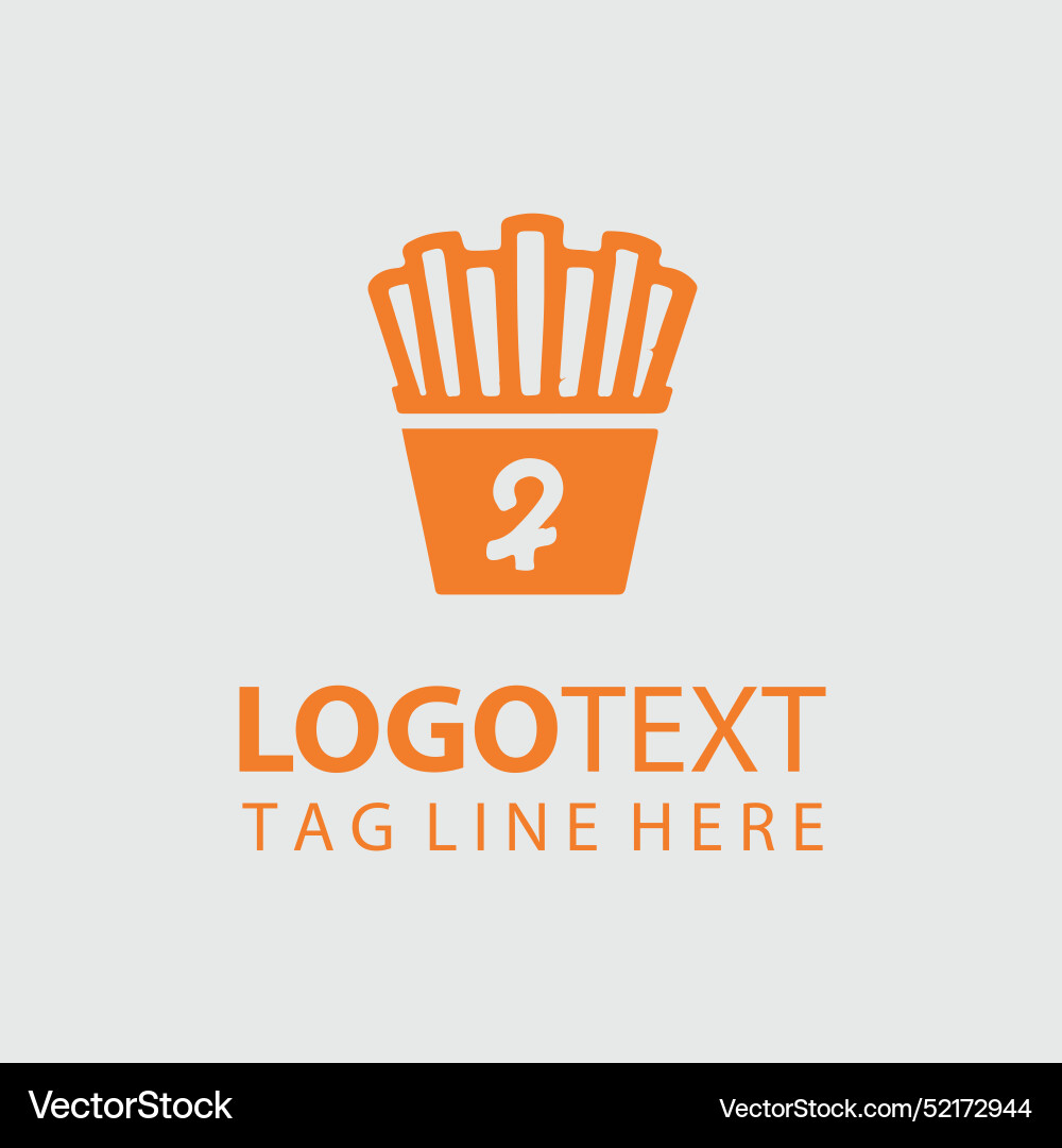 French fries logo Royalty Free Vector Image - VectorStock