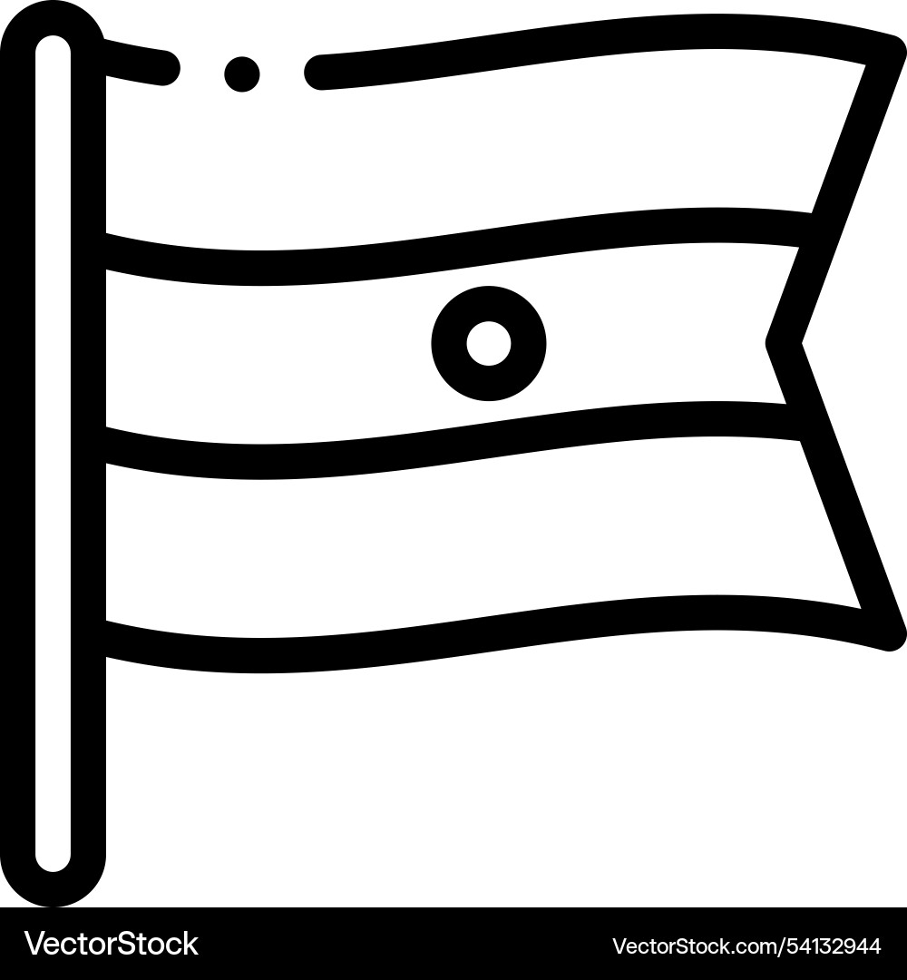 India icon thin linear style design isolated Vector Image