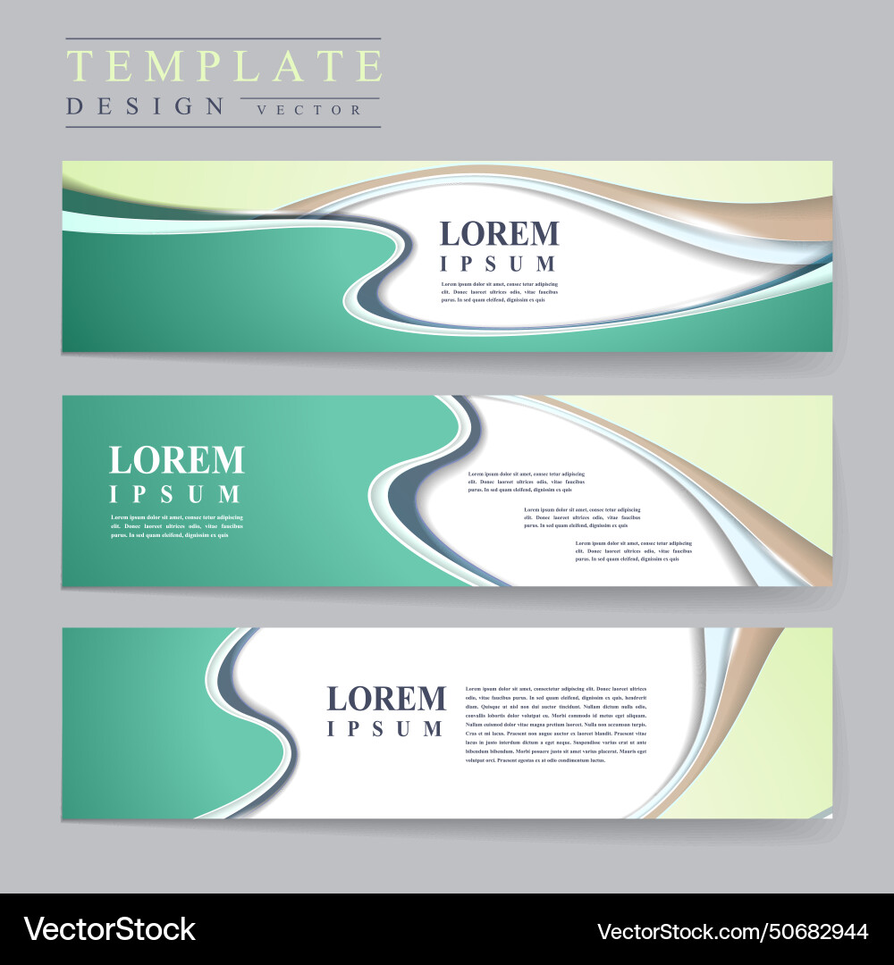 Modern banner template design Royalty Free Vector Image