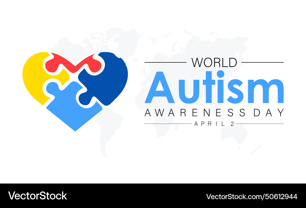 National autism awareness month observed every Vector Image