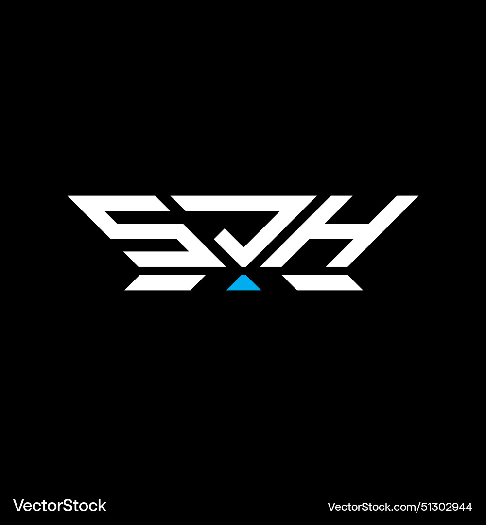 Sjh letter logo design simple and modern Vector Image