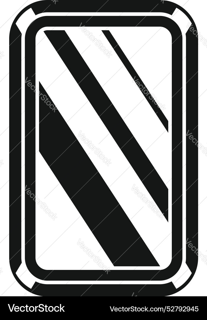 Black and white rectangular mirror reflecting Vector Image