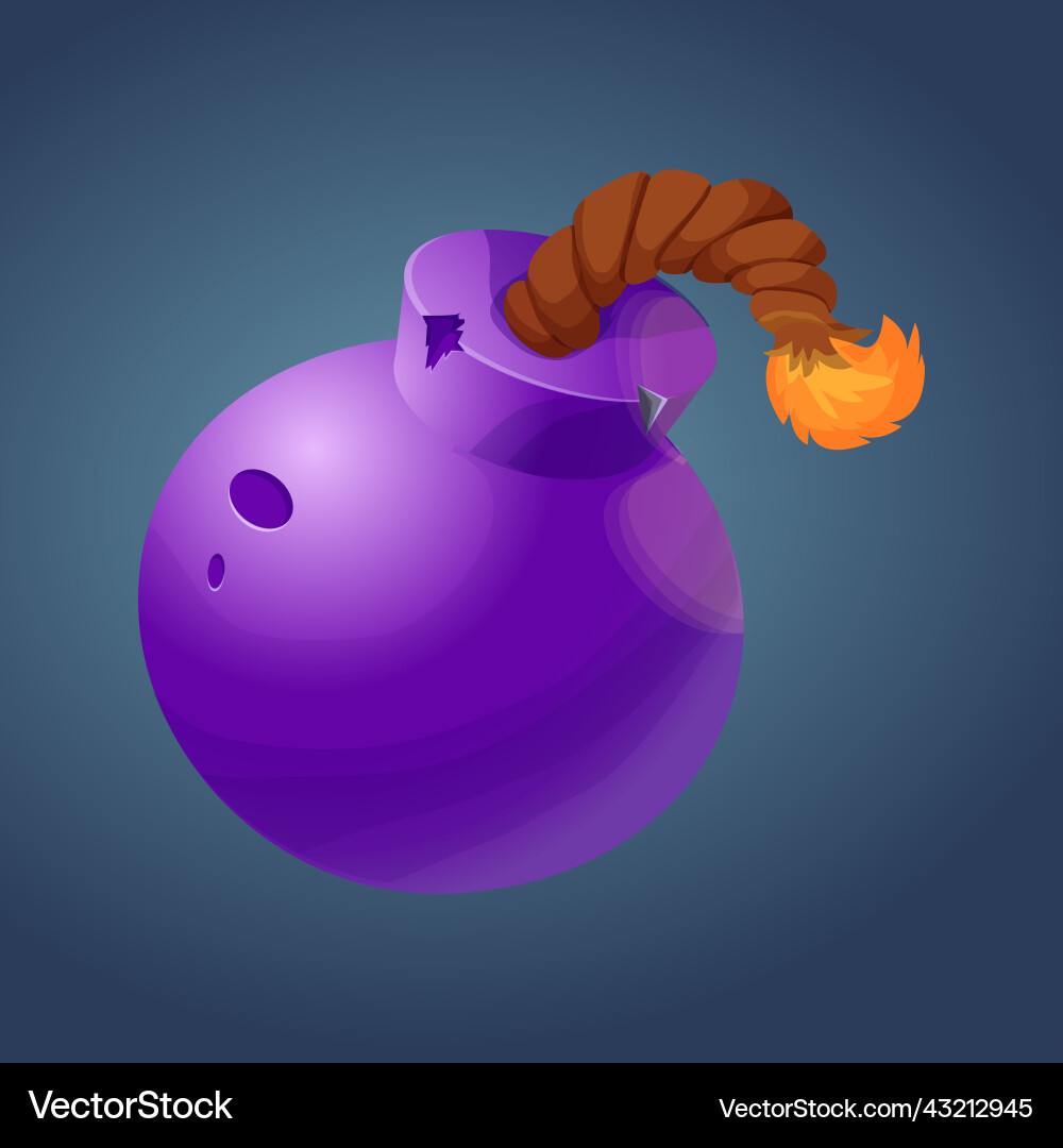 Cartoon Bomb Icon - Game Asset Royalty Free Vector Image