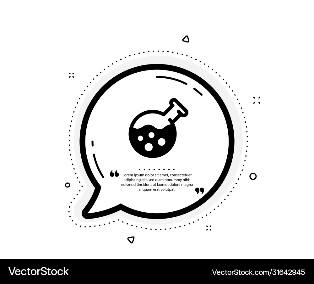 Chemistry lab icon laboratory flask sign Vector Image