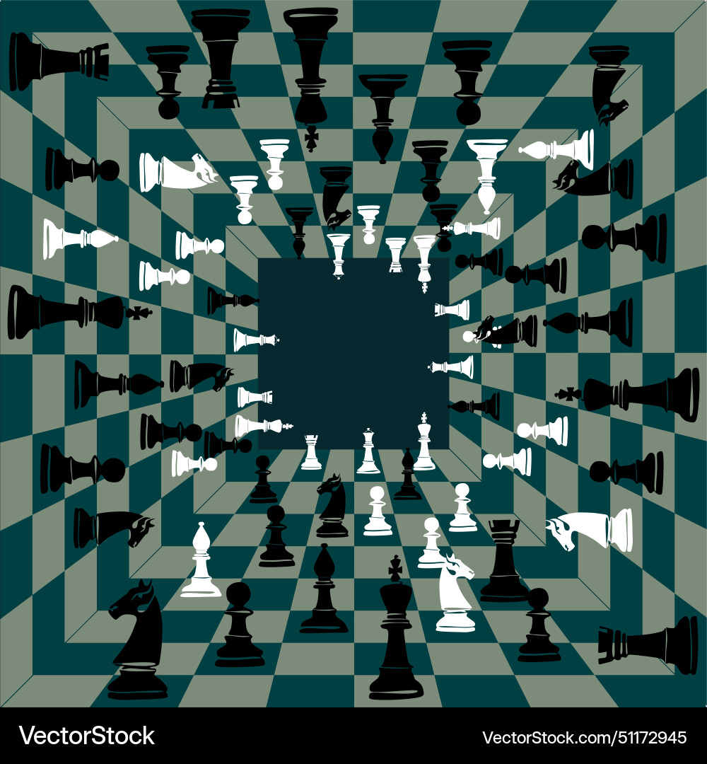 Chess background flyer design Royalty Free Vector Image