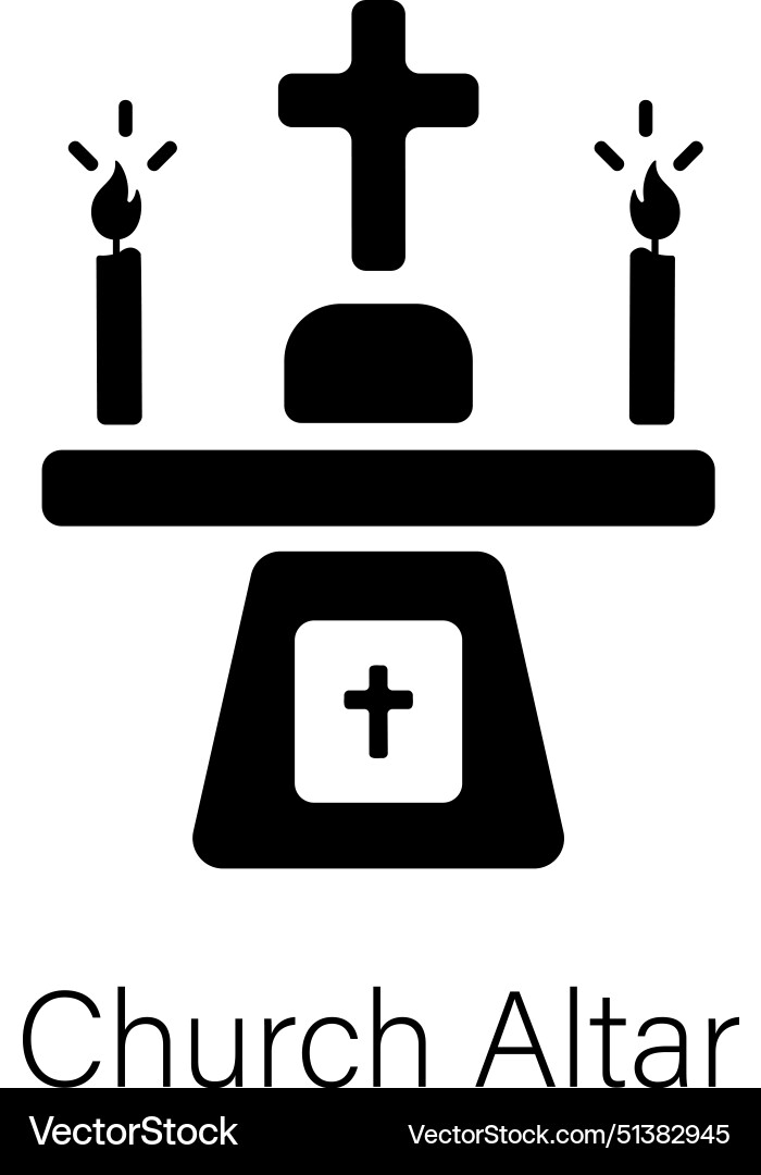Church altar Royalty Free Vector Image - VectorStock