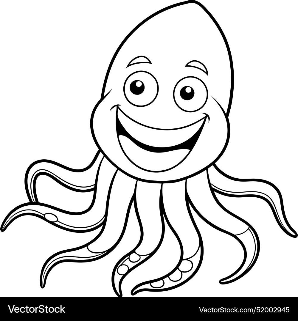 Colossal squid smiles icon Royalty Free Vector Image