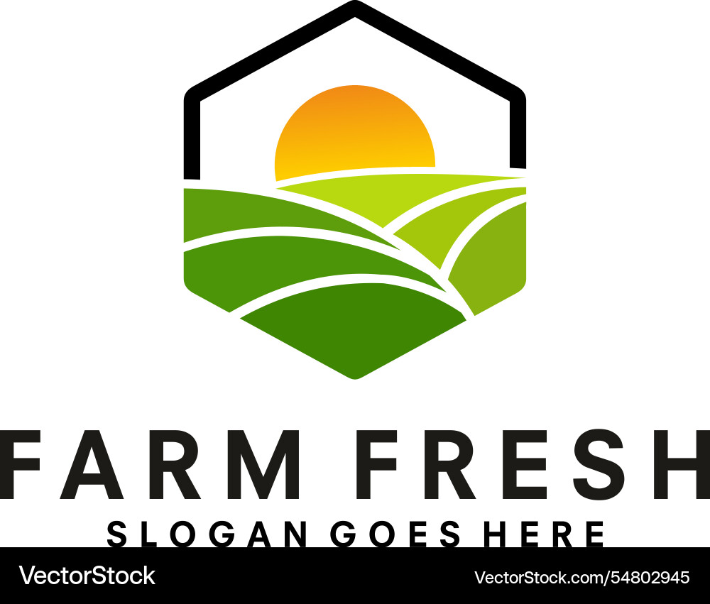 Farm Fresh Logo Template Royalty Free Vector Image