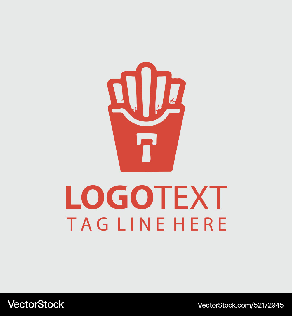 French fries logo Royalty Free Vector Image - VectorStock