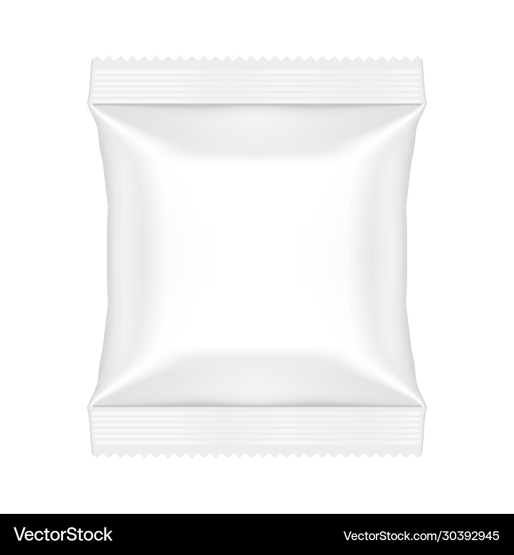 Snack pouch food bag template mock up Royalty Free Vector