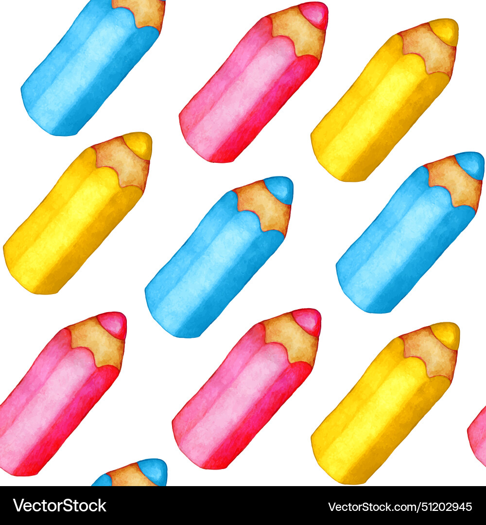 Watercolor hand drawn of pattern colored Vector Image