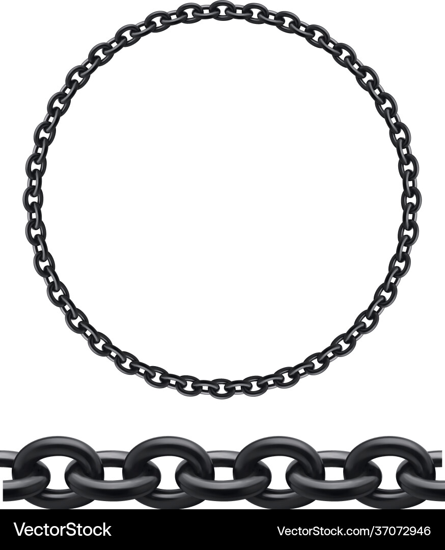 Black chain isolated Royalty Free Vector Image