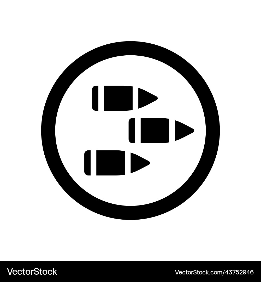 Bullet icons isolated three black bullets Vector Image