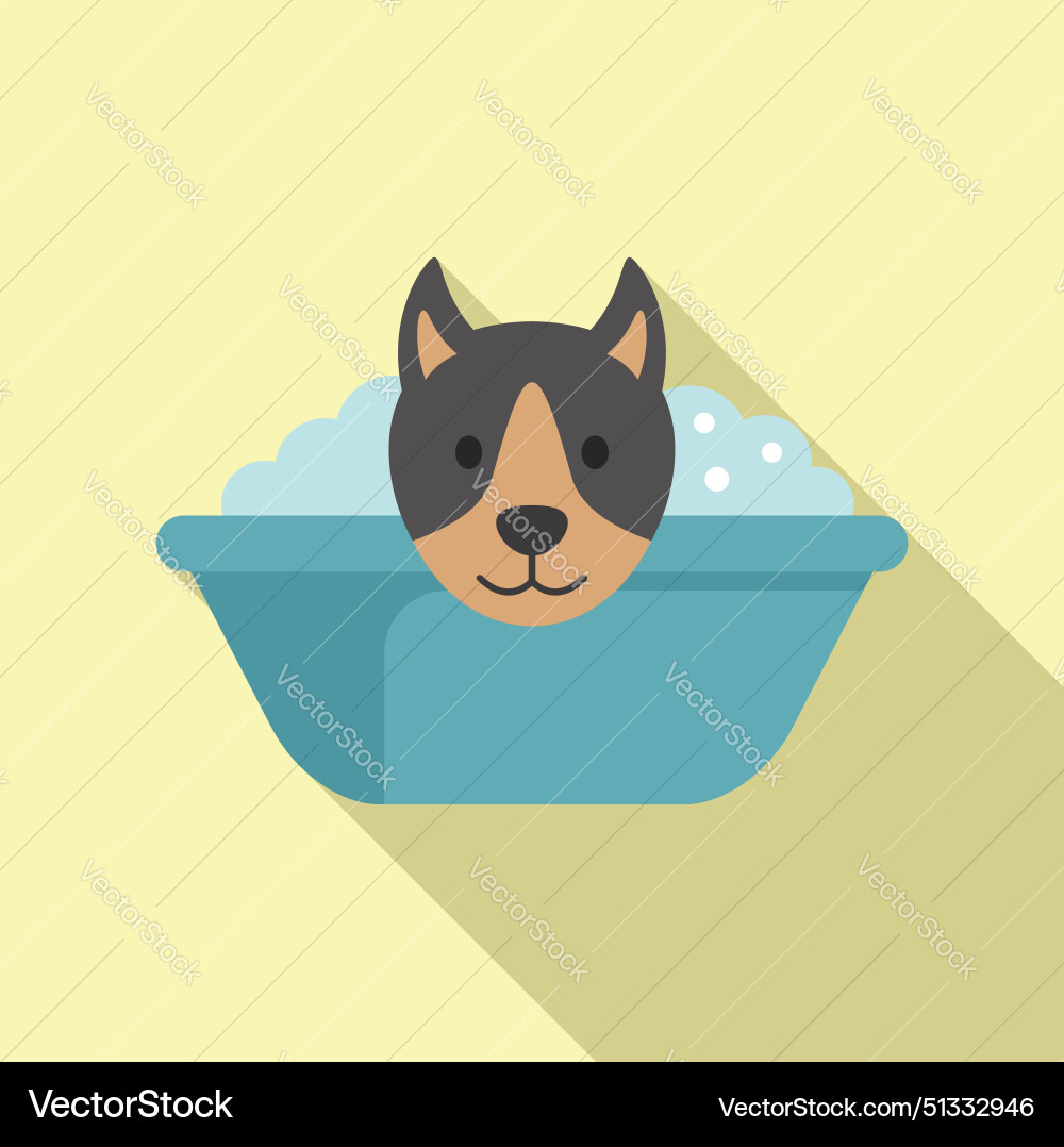 Cartoon dog enjoying bath time Royalty Free Vector Image