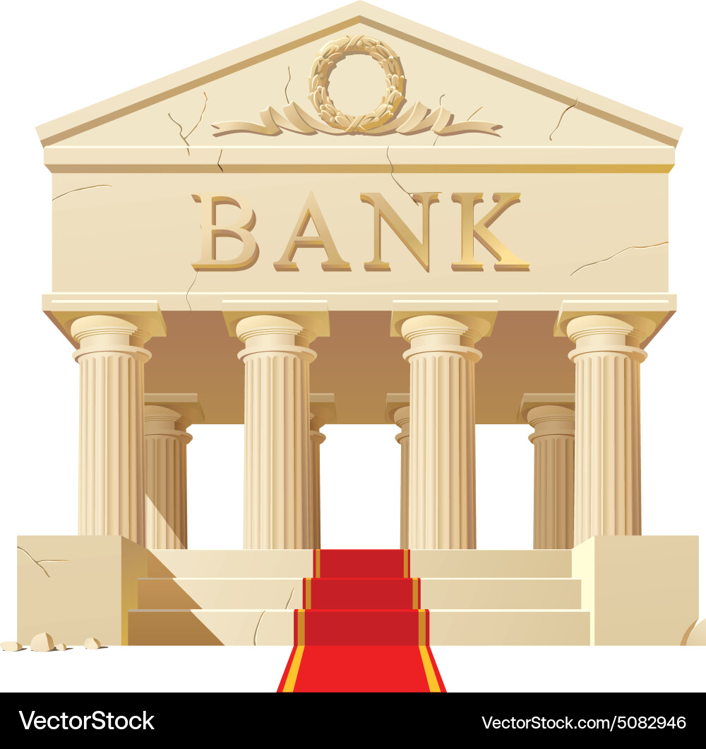 Classical Bank Building Royalty Free Vector Image