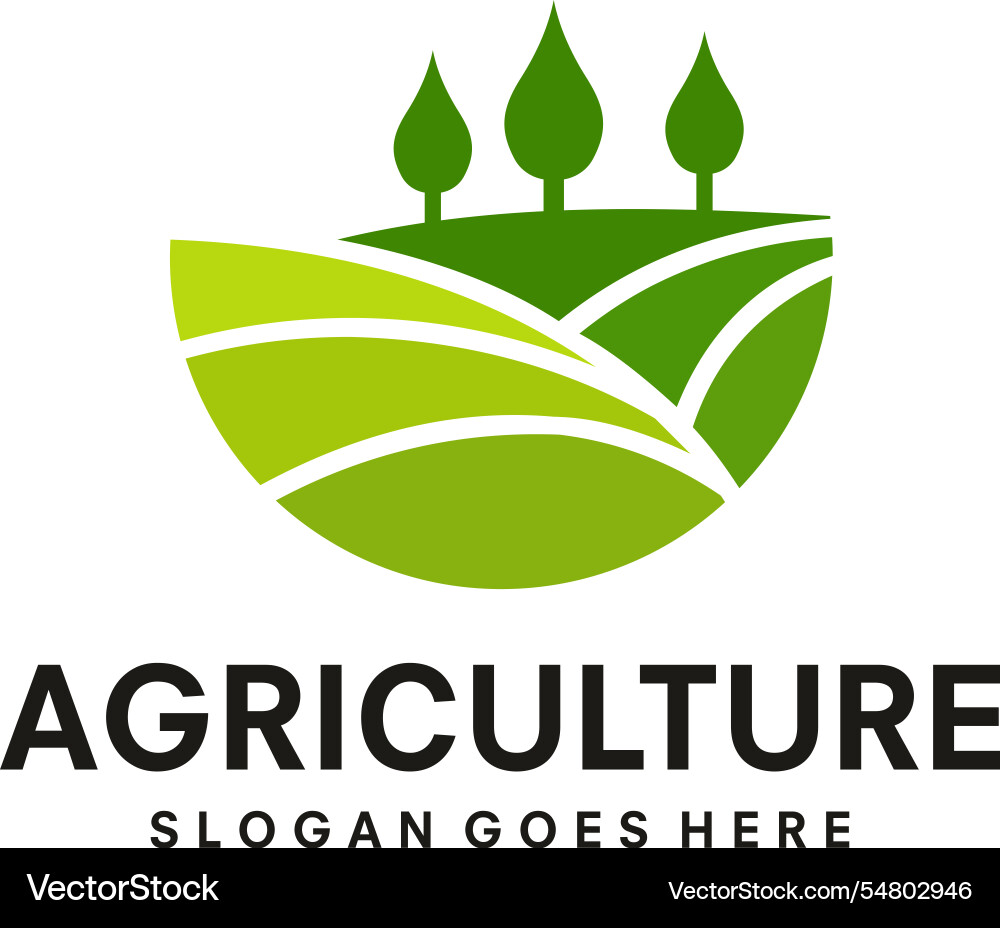 Farm logo design template Royalty Free Vector Image