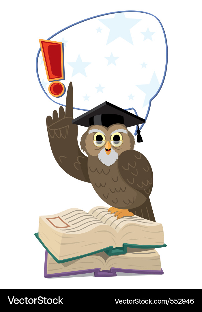 Owl speaking Royalty Free Vector Image - VectorStock