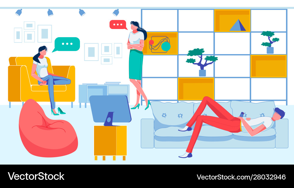 People having rest at work informal atmosphere Vector Image