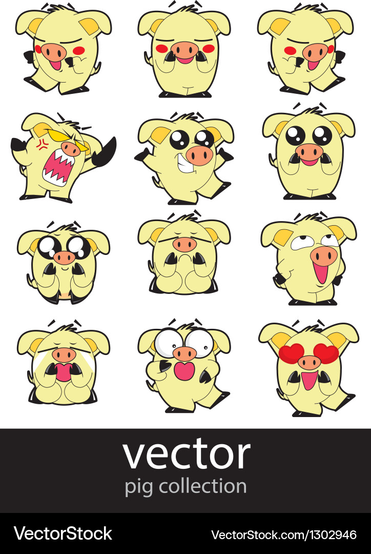 Pic action set (1302946) – Royalty-Free Vector | VectorStock