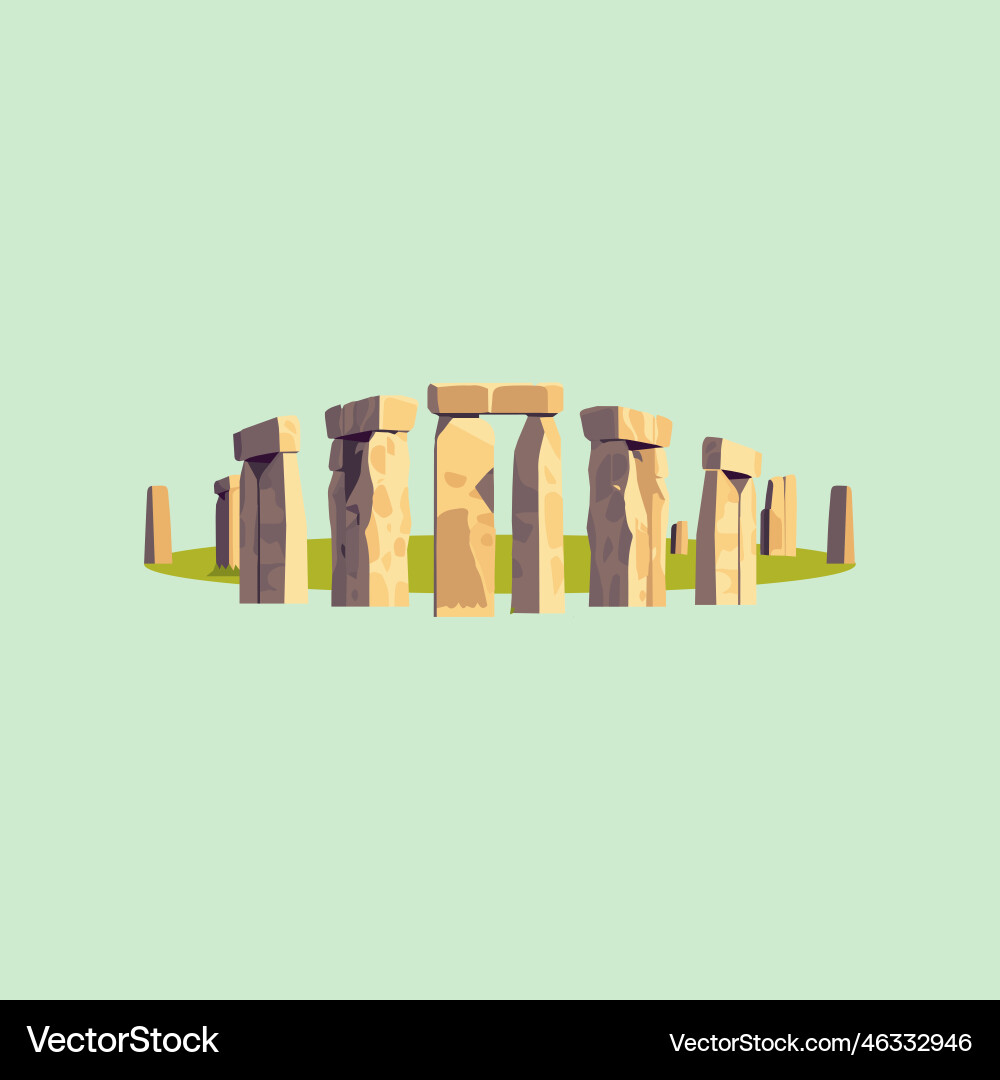 Stonehenge stones monument Royalty Free Vector Image