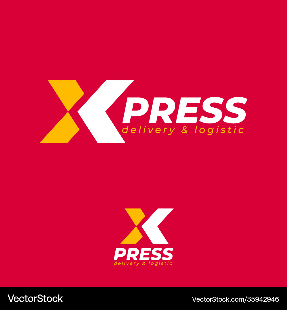 Xpress Logo: Express Delivery & Logistics Vector Image