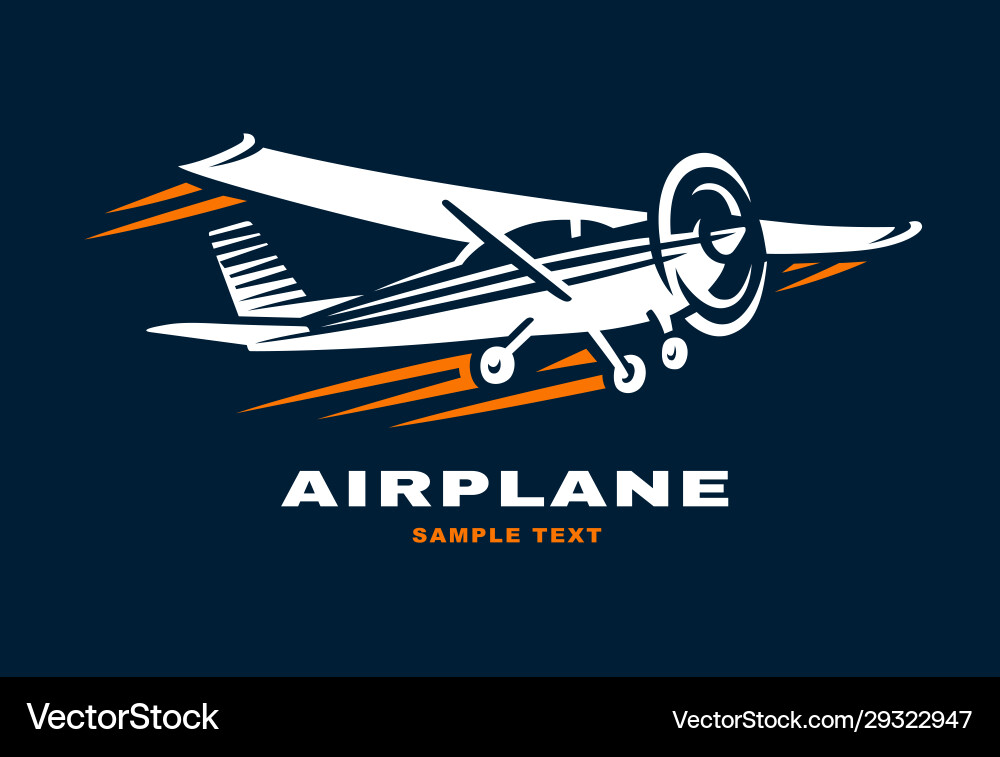 Airplane club logo Royalty Free Vector Image - VectorStock