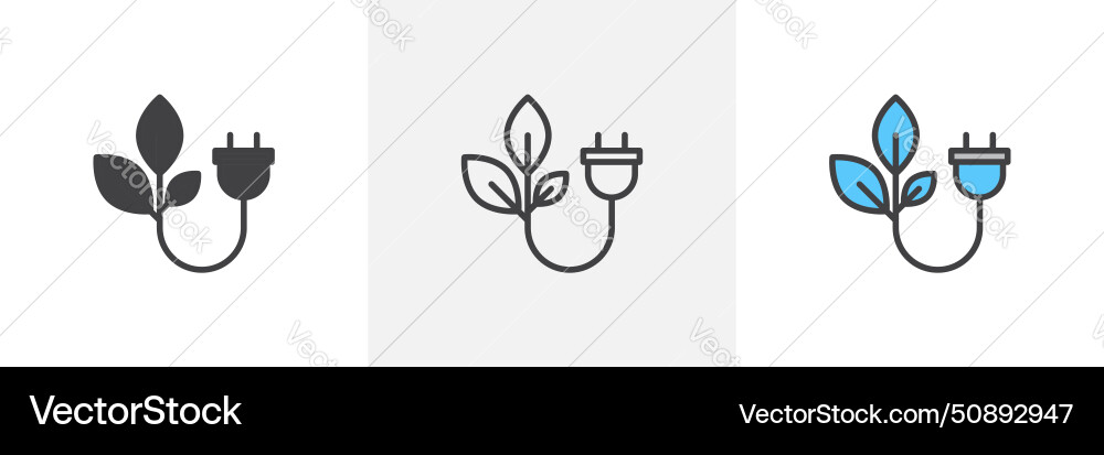Alternative energy icon set renewable and green Vector Image
