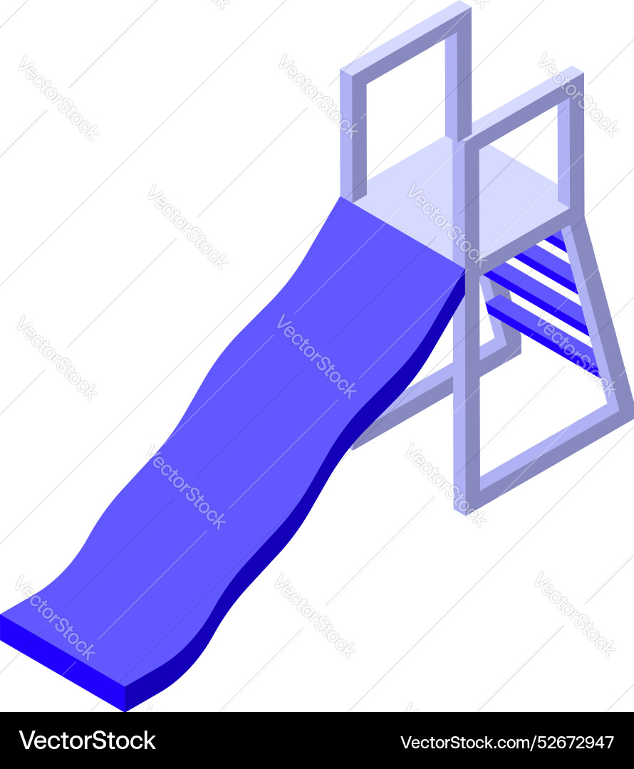 Blue playground slide bringing joy and laughter Vector Image
