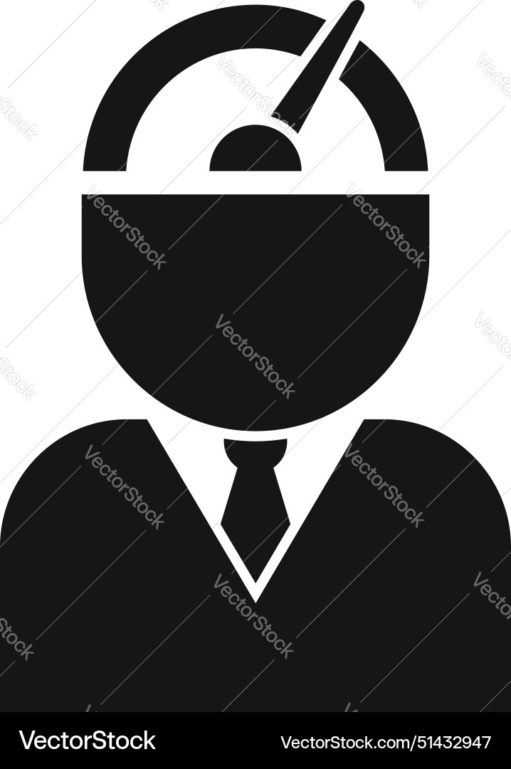 Businessman with radar head concept icon Vector Image