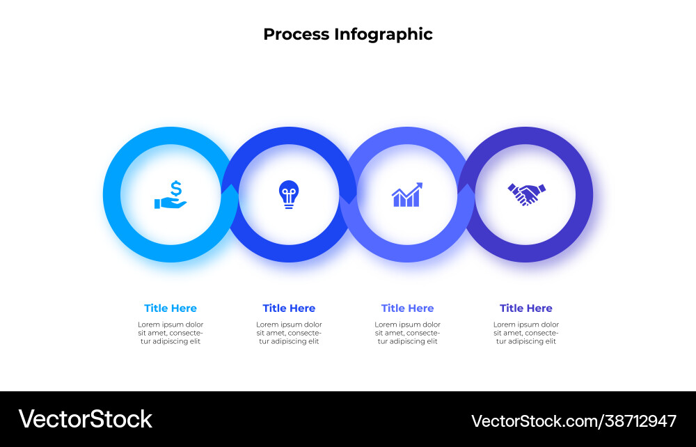 Four Rings Data Visualization Royalty Free Vector Image