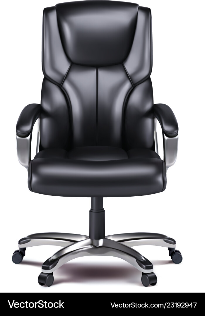 Office chair isolated realistic 3d Royalty Free Vector Image