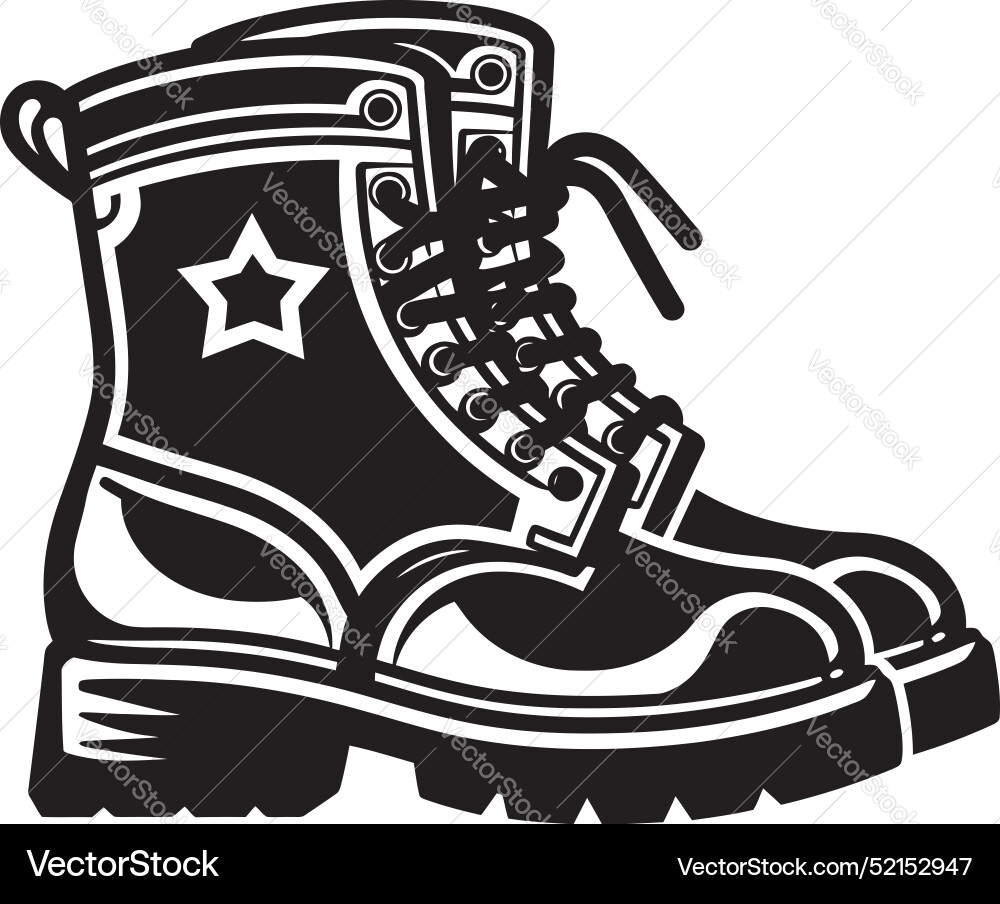 Precision performance utility boots emblem Vector Image