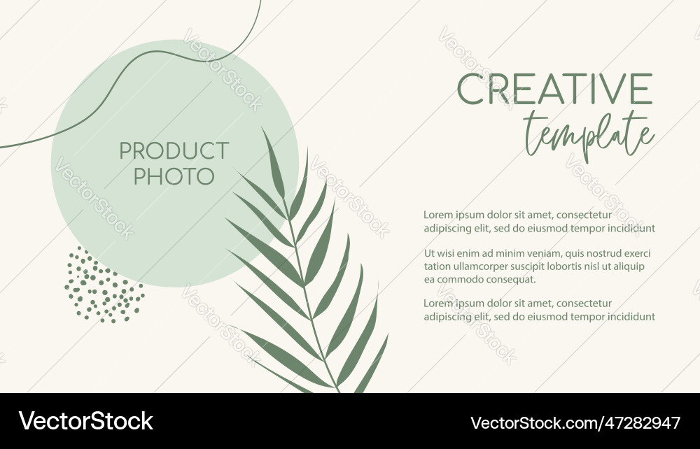 Presentation organic creative template natural Vector Image